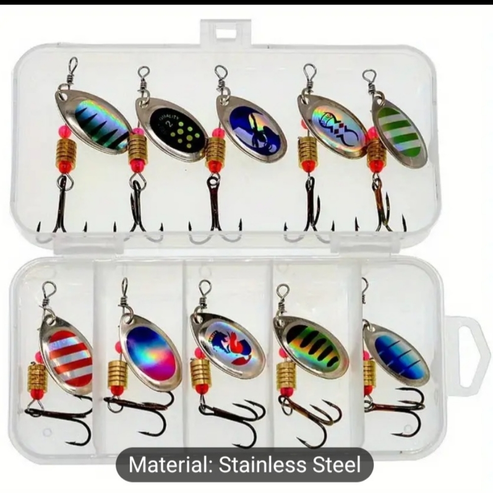 Fishing Lure Kit 10ppc Spinner Bait - Gem